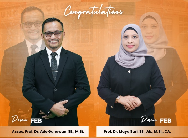 SELAMAT! Assoc. Prof. Dr. Ade Gunawan, SE., M.Si DAN Prof. Dr. Maya ...